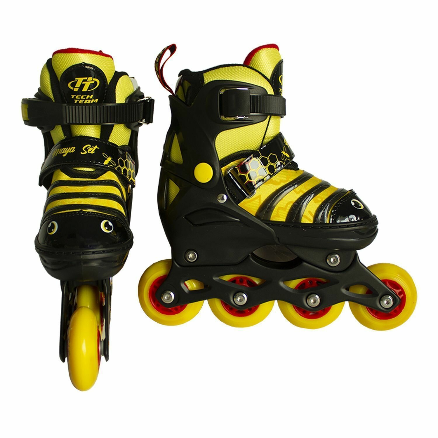 Роликовый коньки Tech Team Maya Set н-р (роликовые коньки защита, шлем ) р.30-33 S чёрный