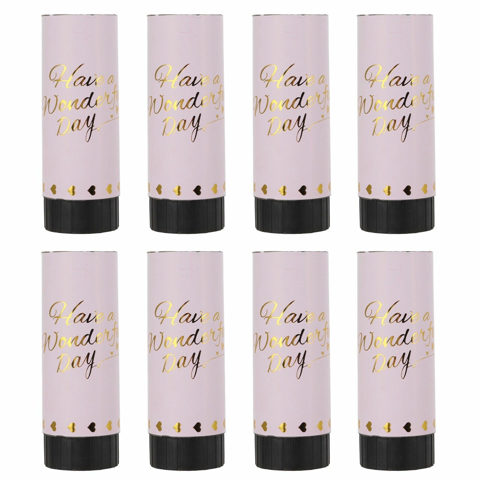 8 шт, ручная пушка для конфетти, добавьте счастливую атмосферу, портативные хлопушки для конфетти для дней рождения, свадеб, выпускных, розовые