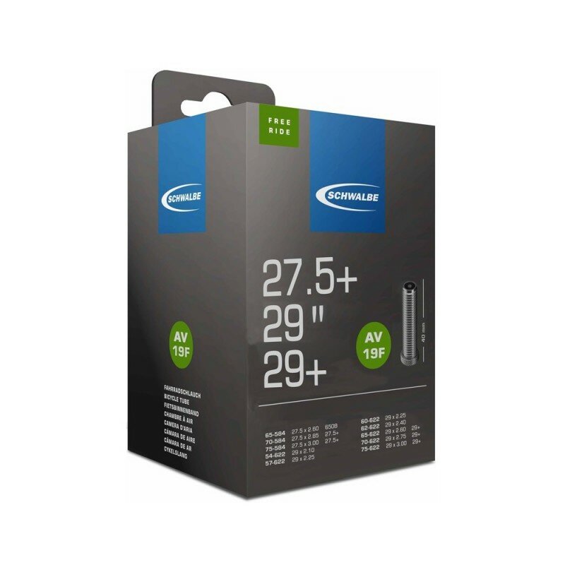 Камера для велосипеда 27.5/28/29x2.125/2.50 40мм ниппель AV19F авто SCHWALBE TR4 FREERIDE