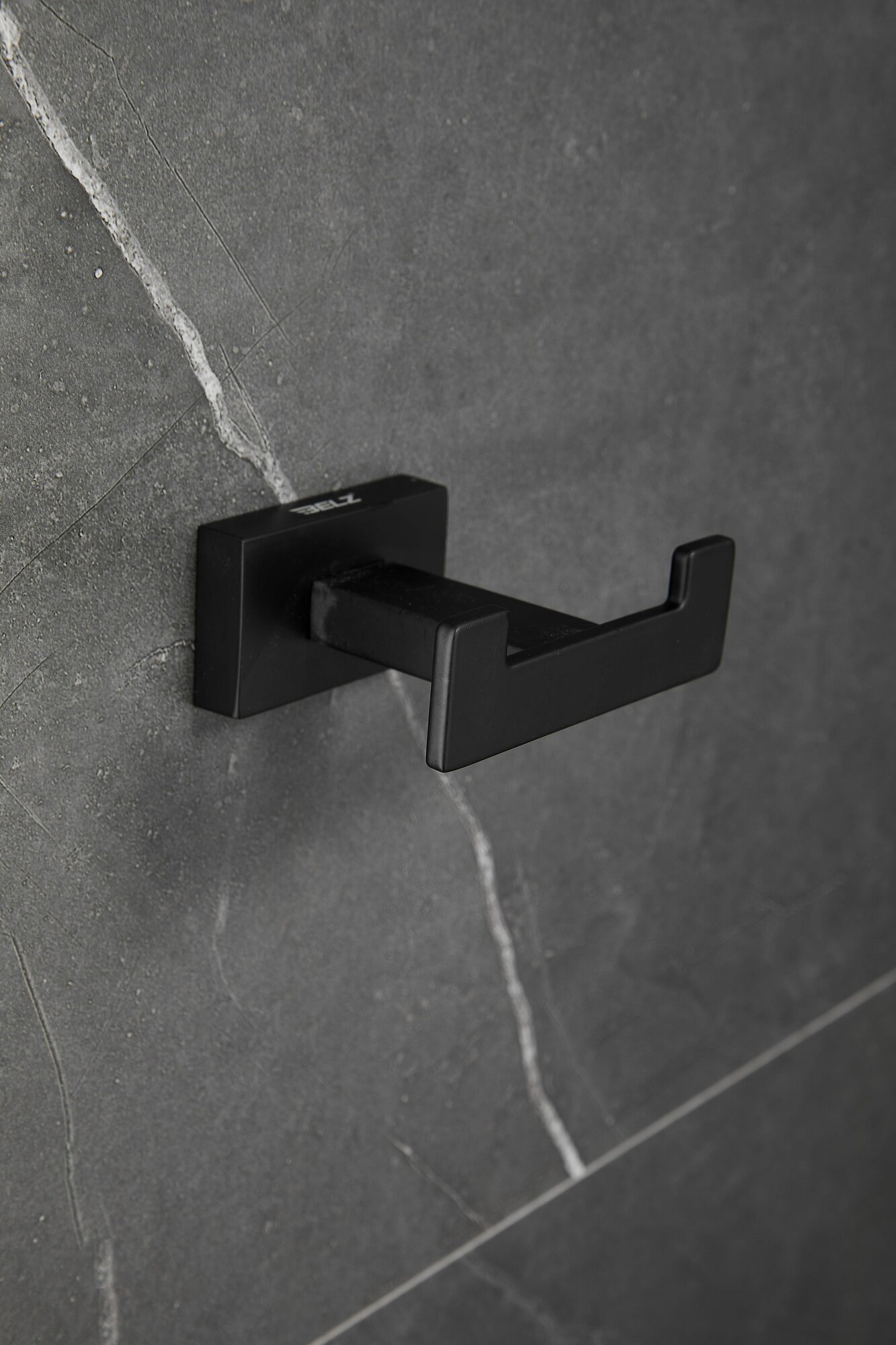 Крючок двойной для ванной, для кухни, для полотенец из нержавеющей стали, черный BELZ B90305-2