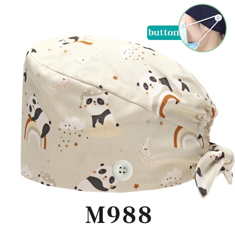 Хирургическая шапка с принтом M988, цвет M988 Buttons