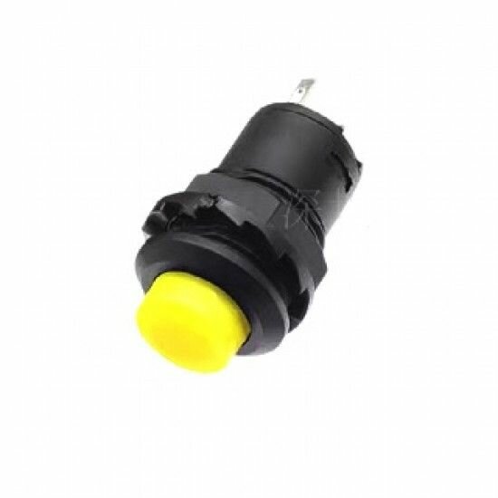 Кнопка с фиксацией DS-428/427 12мм жёлтая