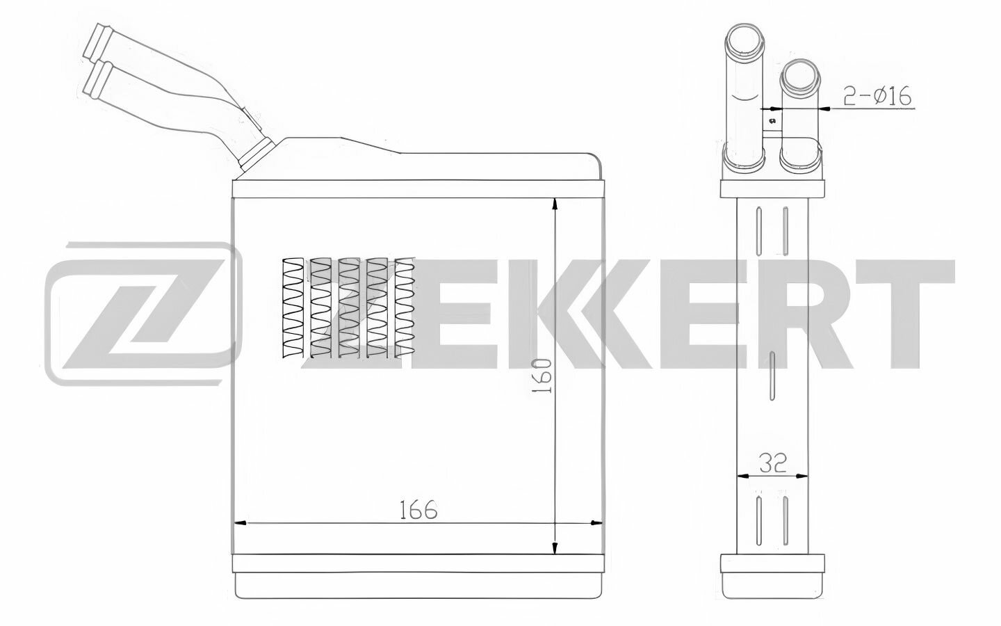 Радиатор отопителя для Опель Фронтера A, Спорт MK-5017 ZEKKERT — фото 1