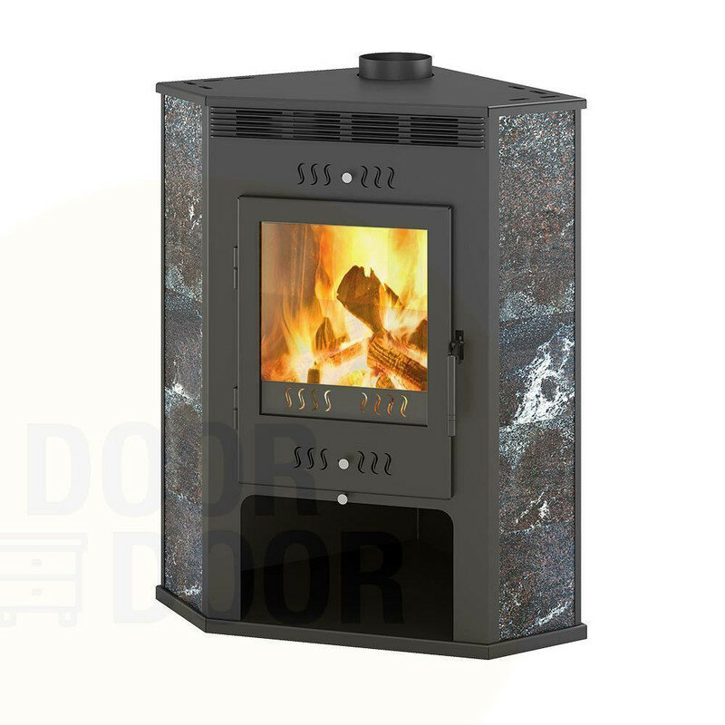 Печь-Камин ASTON 11кВт (180 м3) угловой 150мм Амфиболит