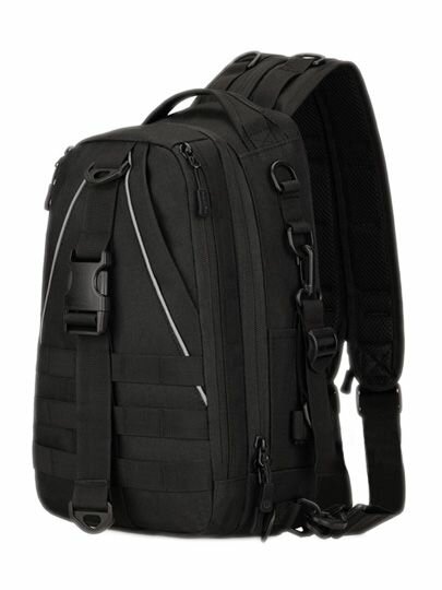 Рюкзак 13 литров с возможностью ношения на одно или два плеча - скрытые лямки, компрессионные ремни, стропы MOLLE