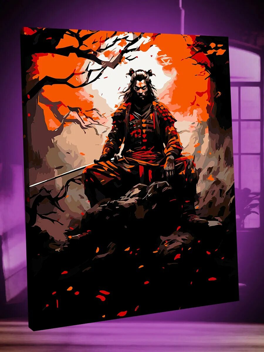 Картина по номерам Самураи