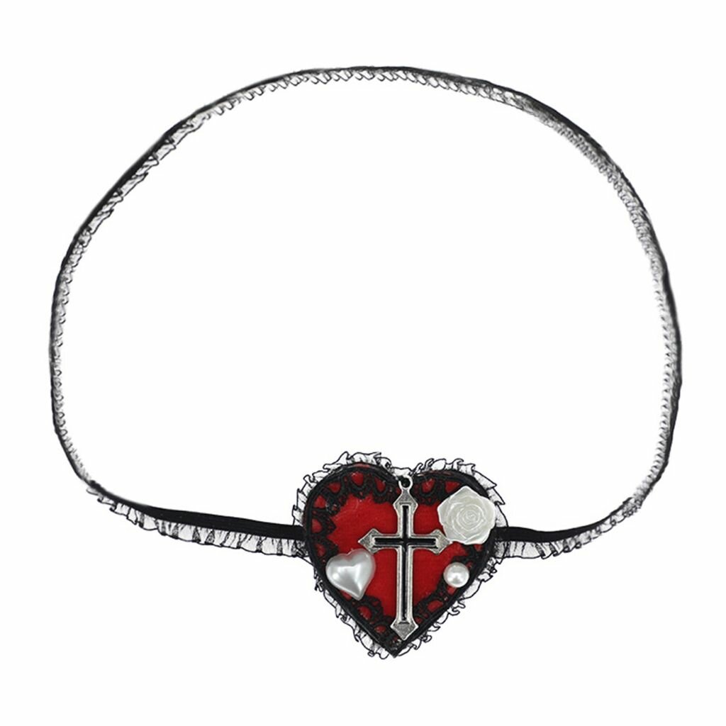 (1 шт.) Милый головной убор в стиле Лолита темной готике - красный