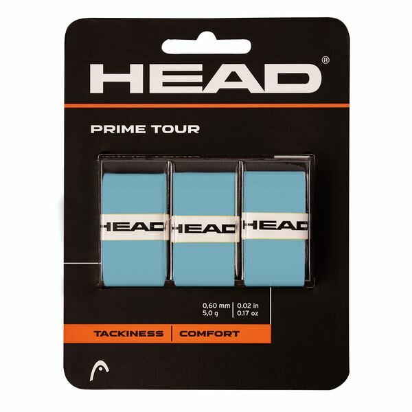 Овергрипы Head Prime Tour, намотка для теннисной ракетки 0.6 мм, 3 шт, синяя
