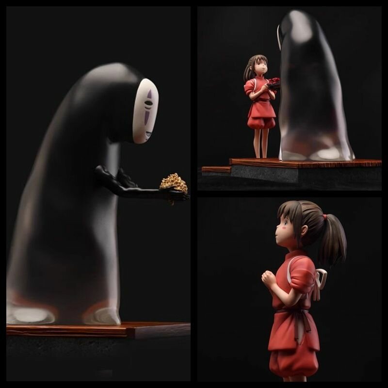 Набор фигурок "Унесенные призраками", Безликий, Тихиро, 9-13 см