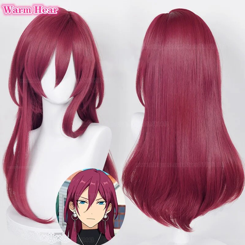 Tenshouin Eichi Sakuma Ritsu Sakuma Rei Tori Himemiya Ayase Mayoi Shiratopi Aira Косплей Парик Бордовый, Saegusa Ibara A
