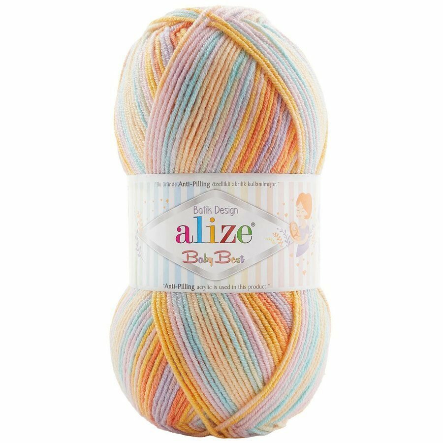 Пряжа Alize BABY BEST BATIK 7931 принт (5 мотков)