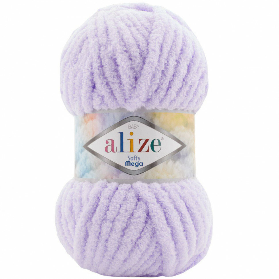 Пряжа Alize SOFTY MEGA 146 св. сирень (5 мотков)