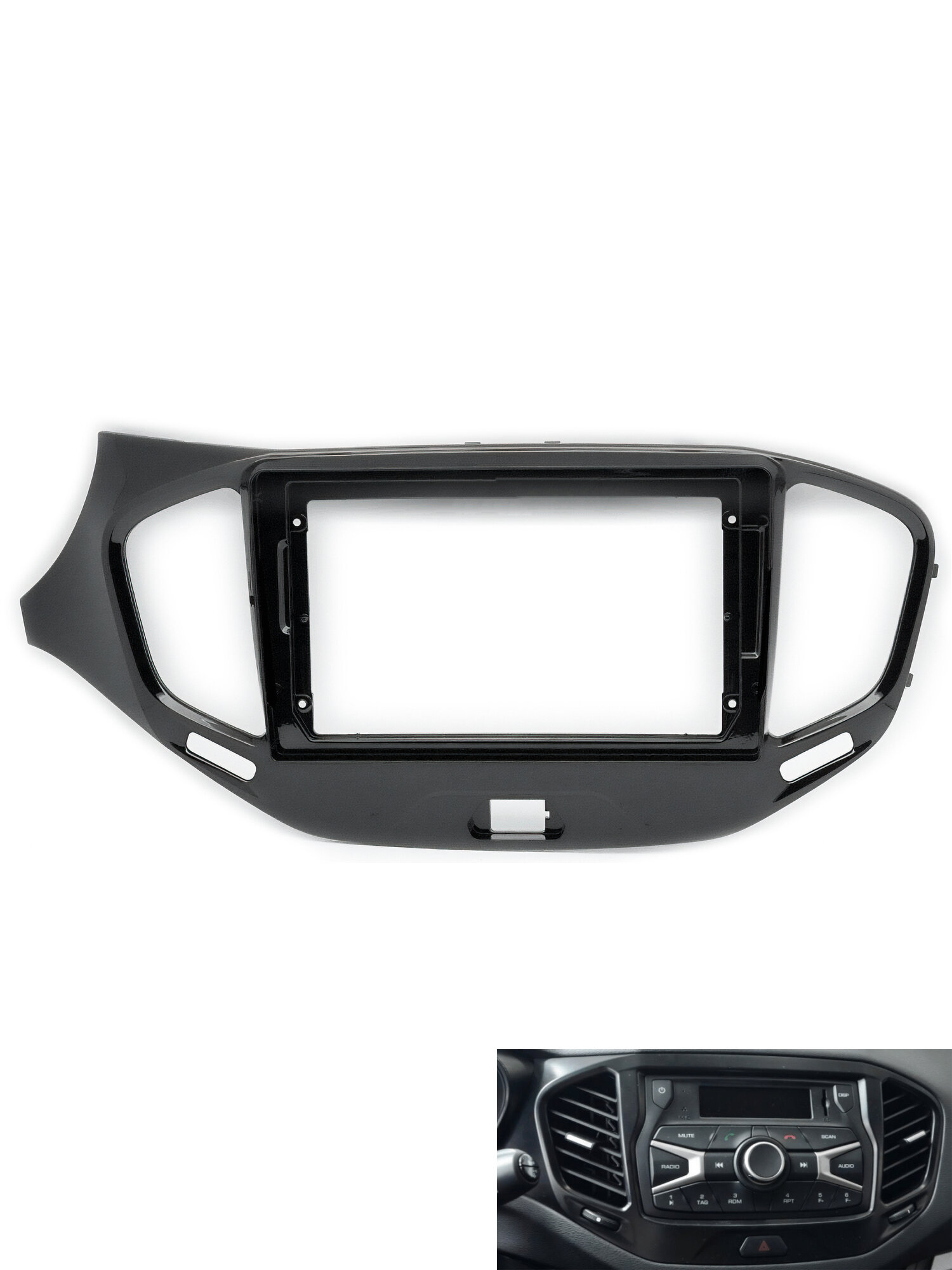 Рамка переходная для Lada Vesta 2015-2023 для магнитолы на 9 дюймов