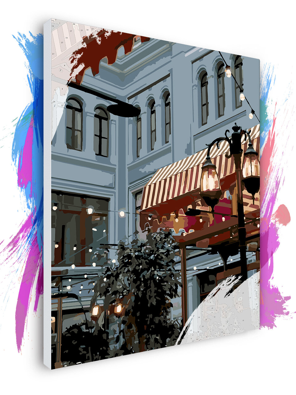 Картина по номерам на холсте Московская улочка, 70 х 90 см