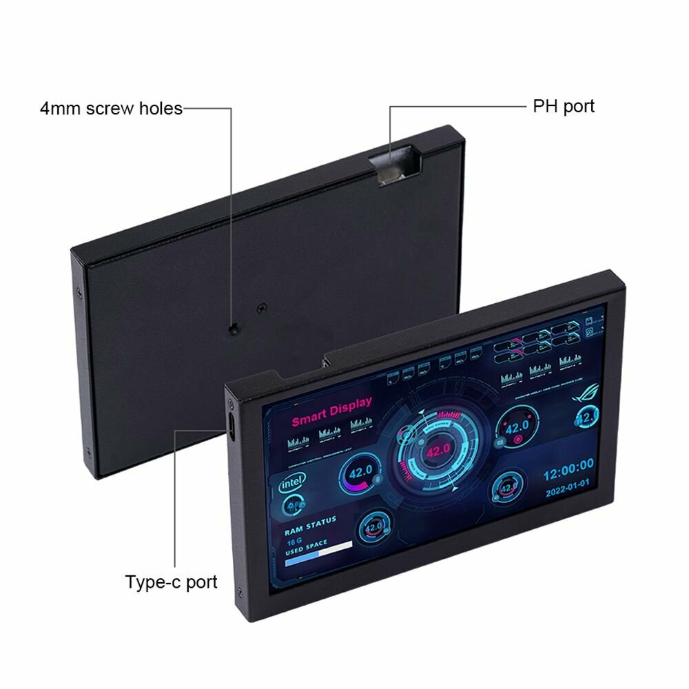 5 дюймов IPS экран Type-C USB динамический дисплей