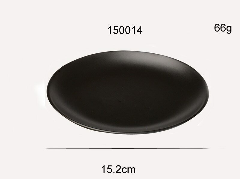 Круглая тарелка Vacclo Black Melamine, поднос, обеденная посуда, еда, закуски, суши, стейк, рыбная тарелка, экологически чистая посуда для кухни, отеля