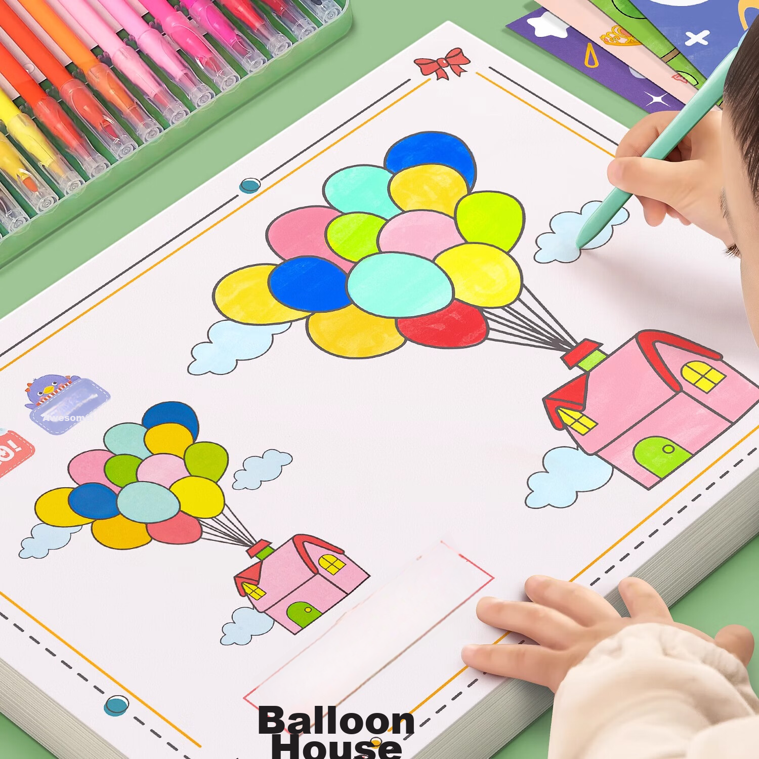 JEPPE Children's Coloring Book, Picture Book, Drawing Book, Kindergarten Drawing Book, Coloring Book, for Boys And Girls Aged 3-6, Toy Gift