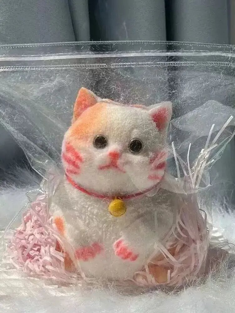 Игрушка антистресс сквиш, таба белый большой котик, 1 шт, для взрослых и детей