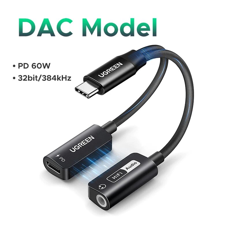 UGREEN Адаптер Type-C на 3,5 мм DAC Model