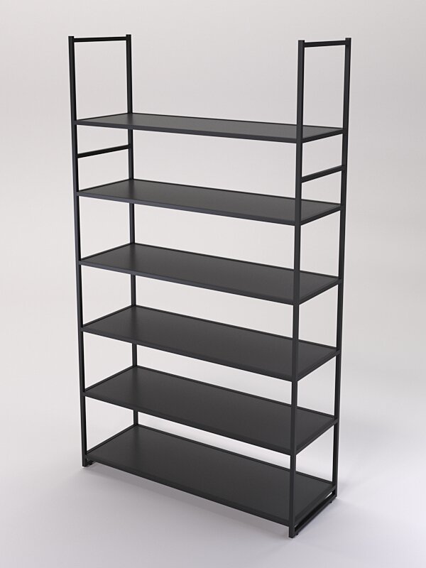 Стеллаж "Стронг" №186 в стиле лофт, Черный. Производитель товара - компания Westcom.