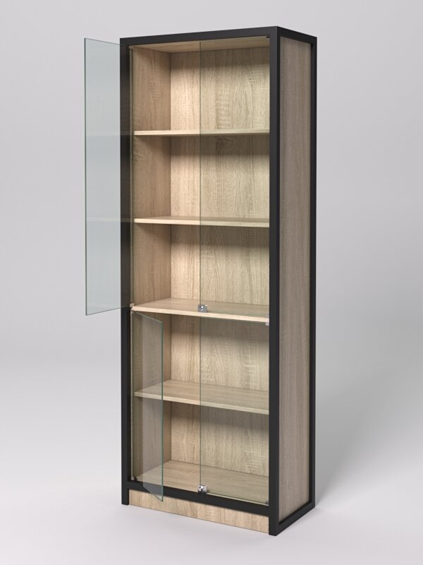 Шкаф-витрина офисный ШВ-51 "стронг" в стиле лофт, Дуб Сонома. Производитель товара - компания Westcom.
