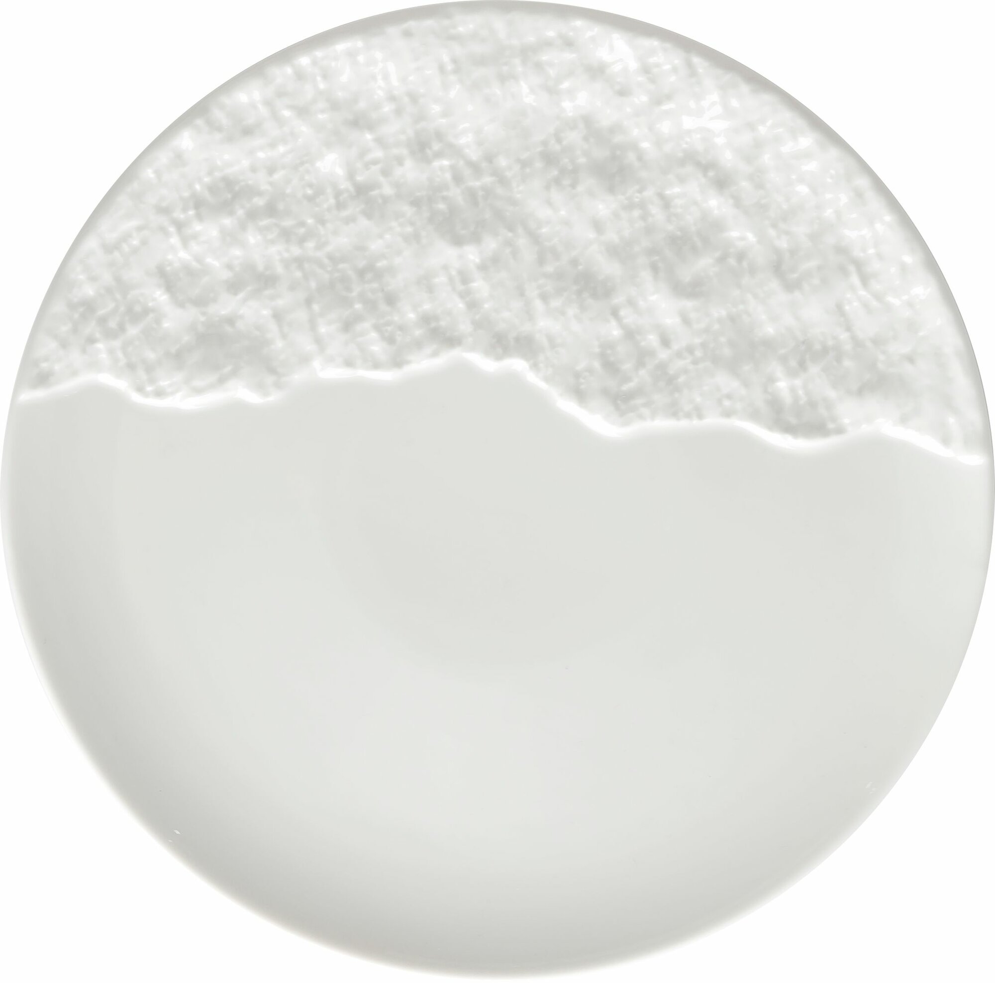 Тарелка для подачи блюд и сервировки стола обеденная фарфоровая HOME CHEF ERA Moon, 27 см, белая