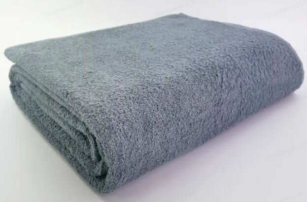Простыня махровая 180х210 Серый Хлопок 100%
