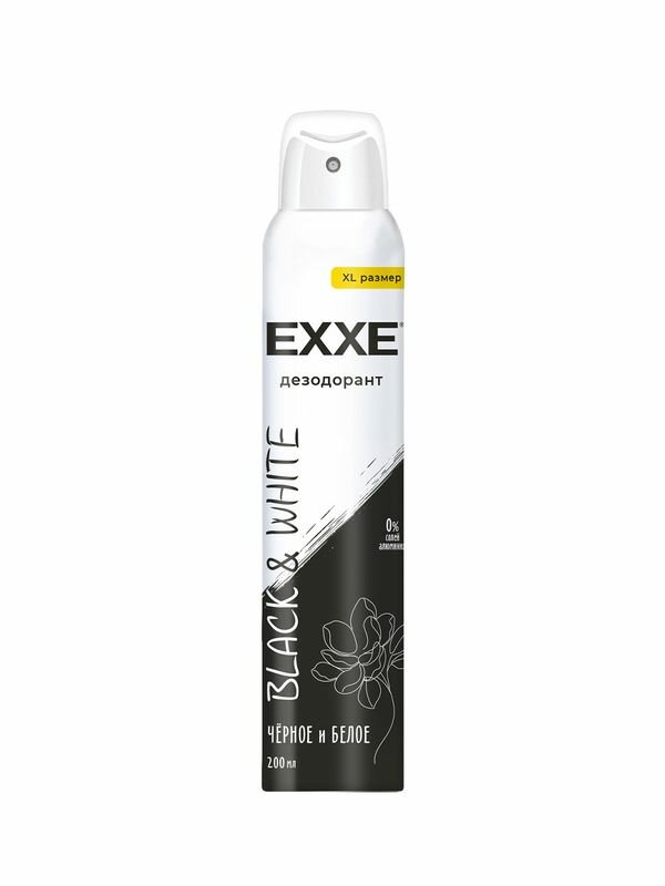 Дезодорант-антиперспирант EXXE Black & White Черное и белое, 200 мл, спрей, женский