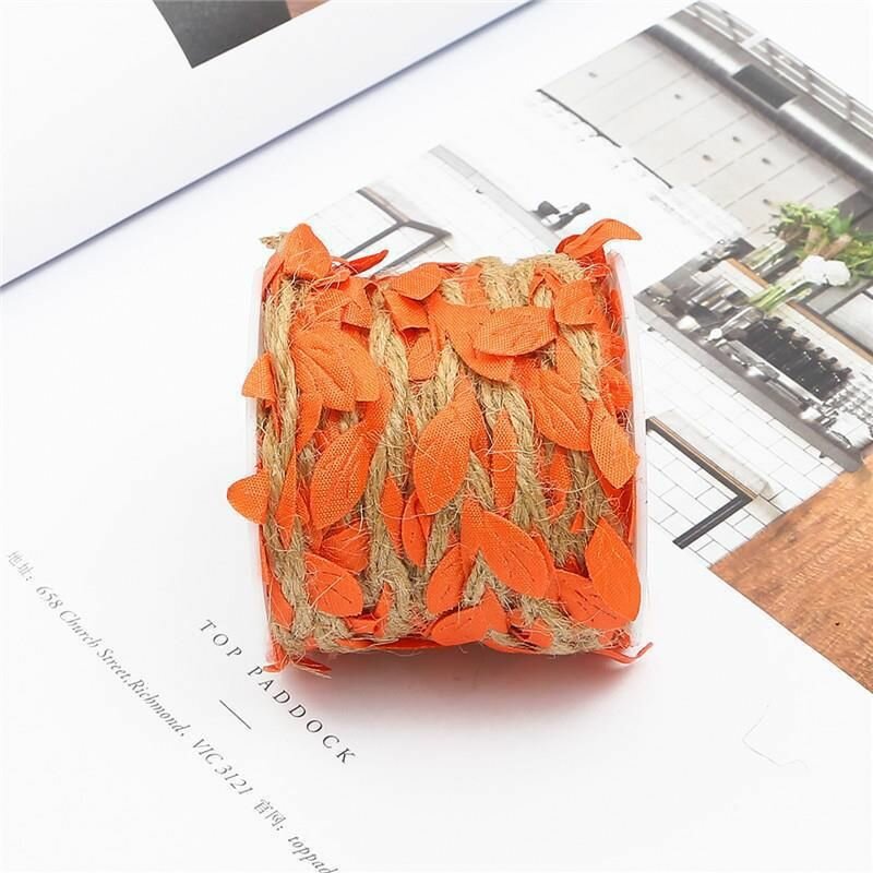 Лента из листьев мешковины, натуральная джутовая веревка из ротанга для настенного монтажа, для деревенской свадьбы, дома, сада, вечеринки в джунглях, декора для поделок своими руками