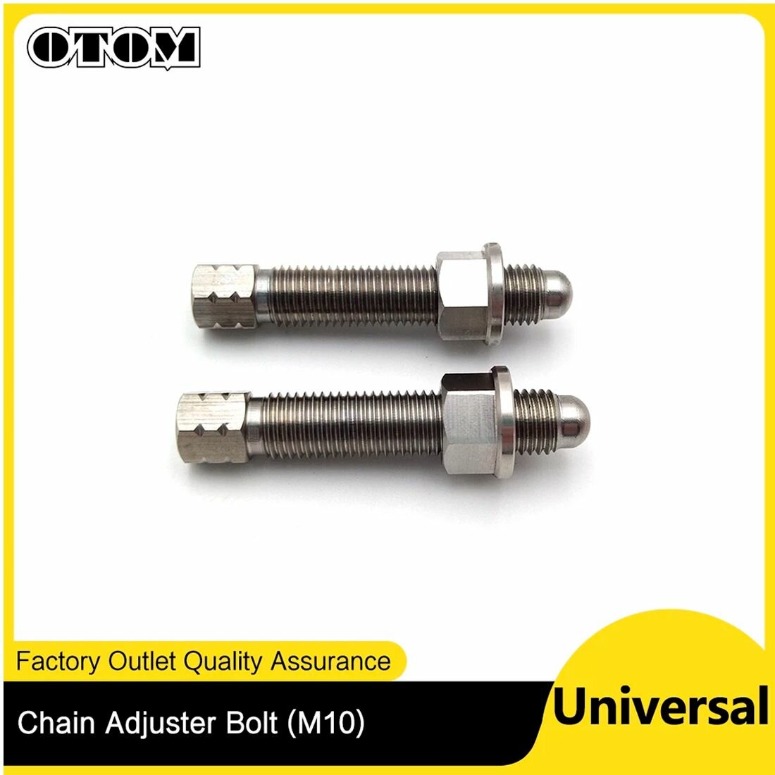 Болт натяжителя цепи M10 для мотоцикла 2 шт, сталь
