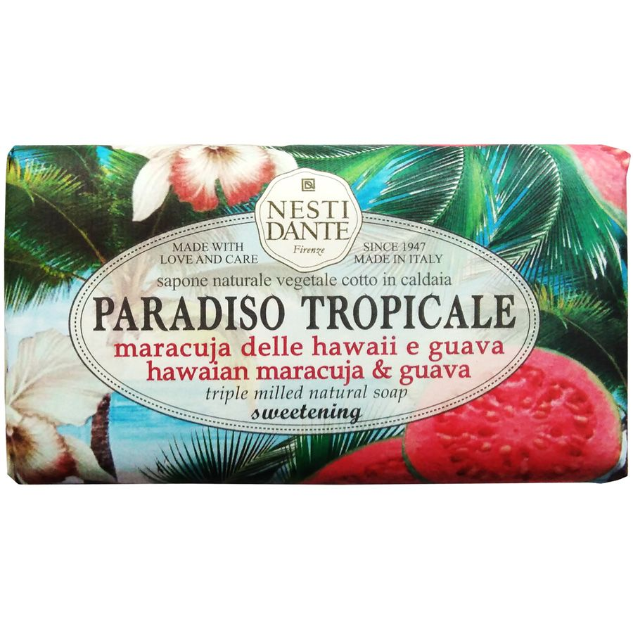 Мыло Nesti Dante Paradiso Tropicale, Натуральное мыло "Тропический Рай", Маракуя и гуава, 250 г
