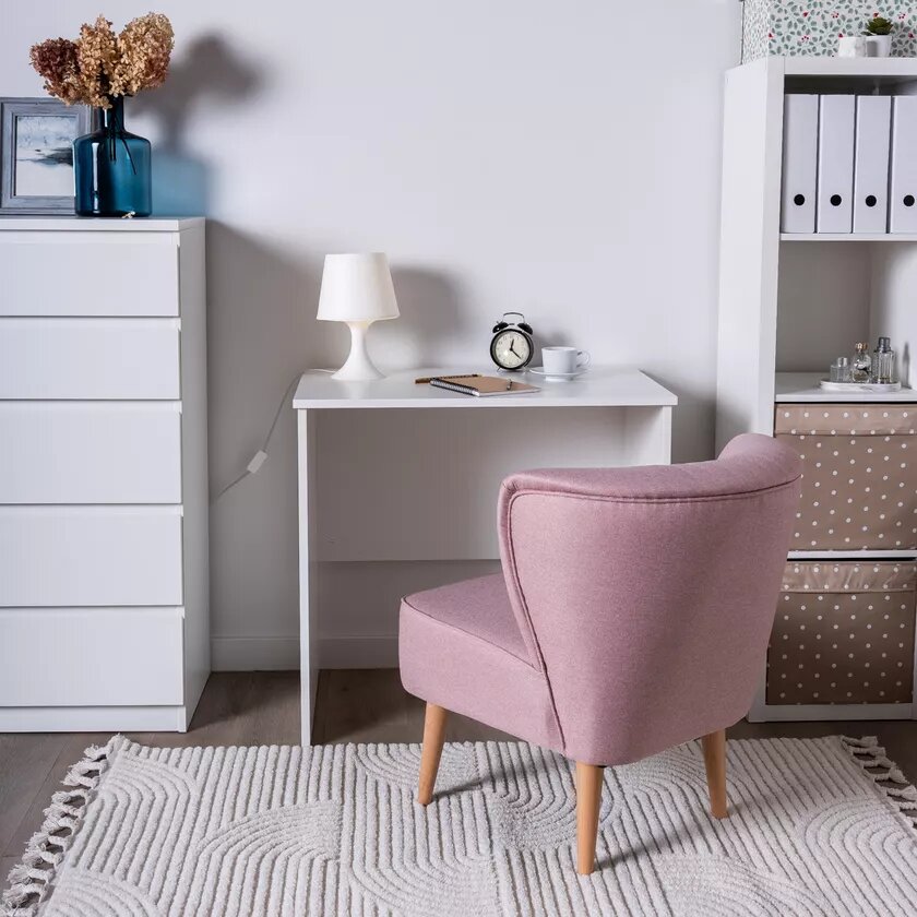 Стол письменный Кастор, белый, 80 см х 50 см х 75 см, приставной