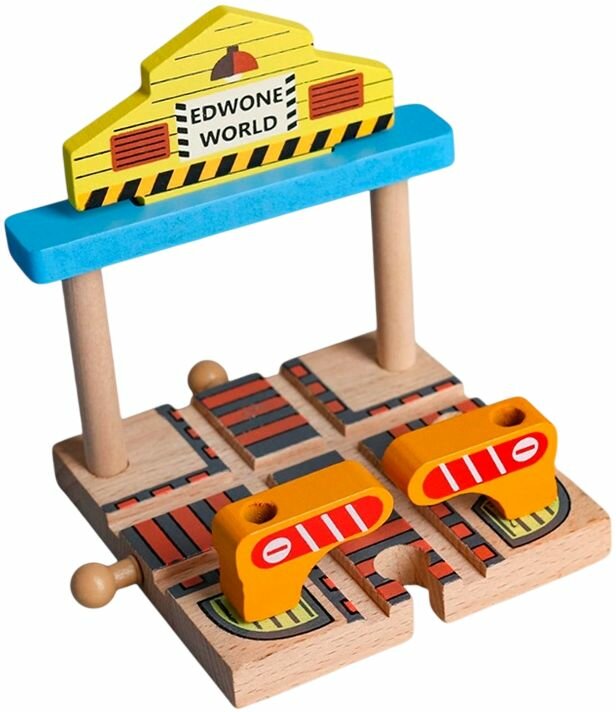 Деревянная деталь для железной дороги "Ворота", размер 12 х 9,8 см, рельсы для железнодорожного набора, запчасть для игрушечного трека