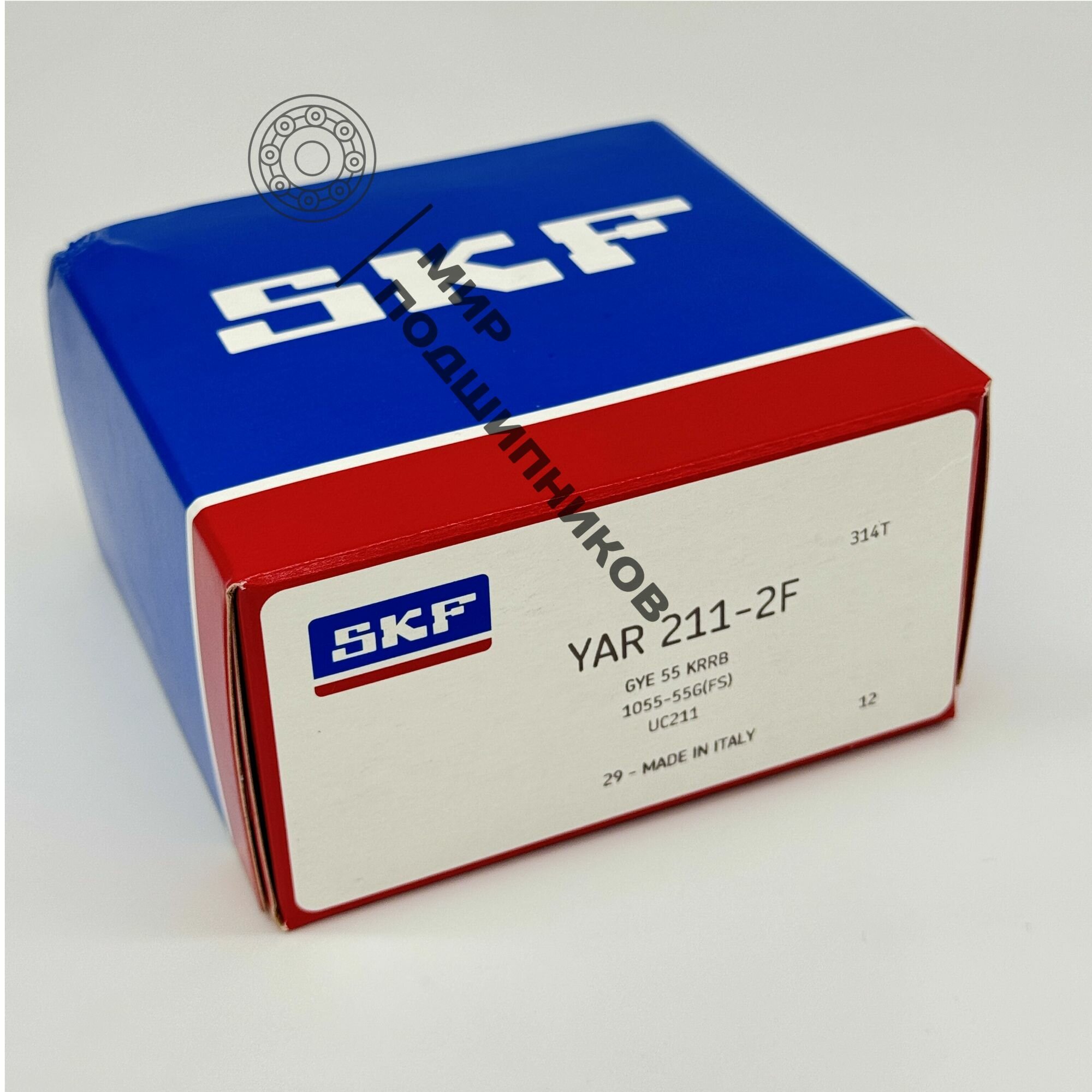 Подшипник корпусной YAR211-2F SKF (55х100х55,6) UC211, GYE55 KRRB,1055-55G(FS)