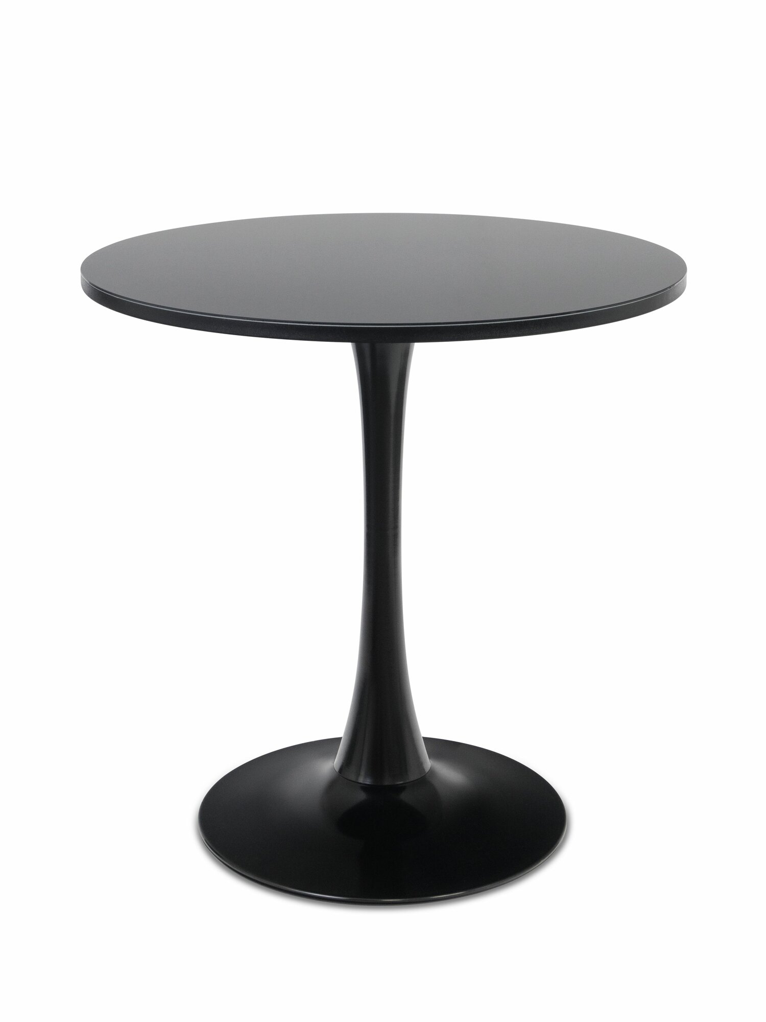 Стол обеденный МДФ+стекло Tulip-18 чёрный/чёрный D70