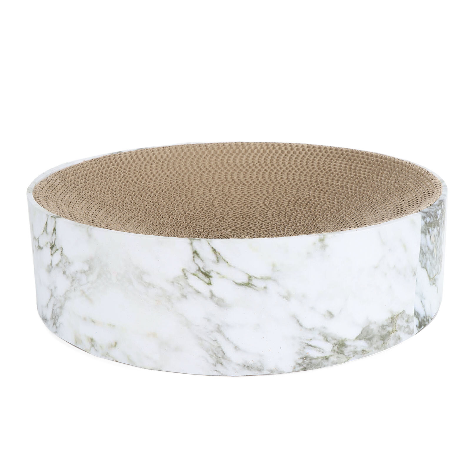 Круглая когтеточка для кошек из гофрированной бумаги, защищающая мебель, подходит для средних, больших и маленьких размеров, диаметр: около 40 см / 15,7 дюйма.