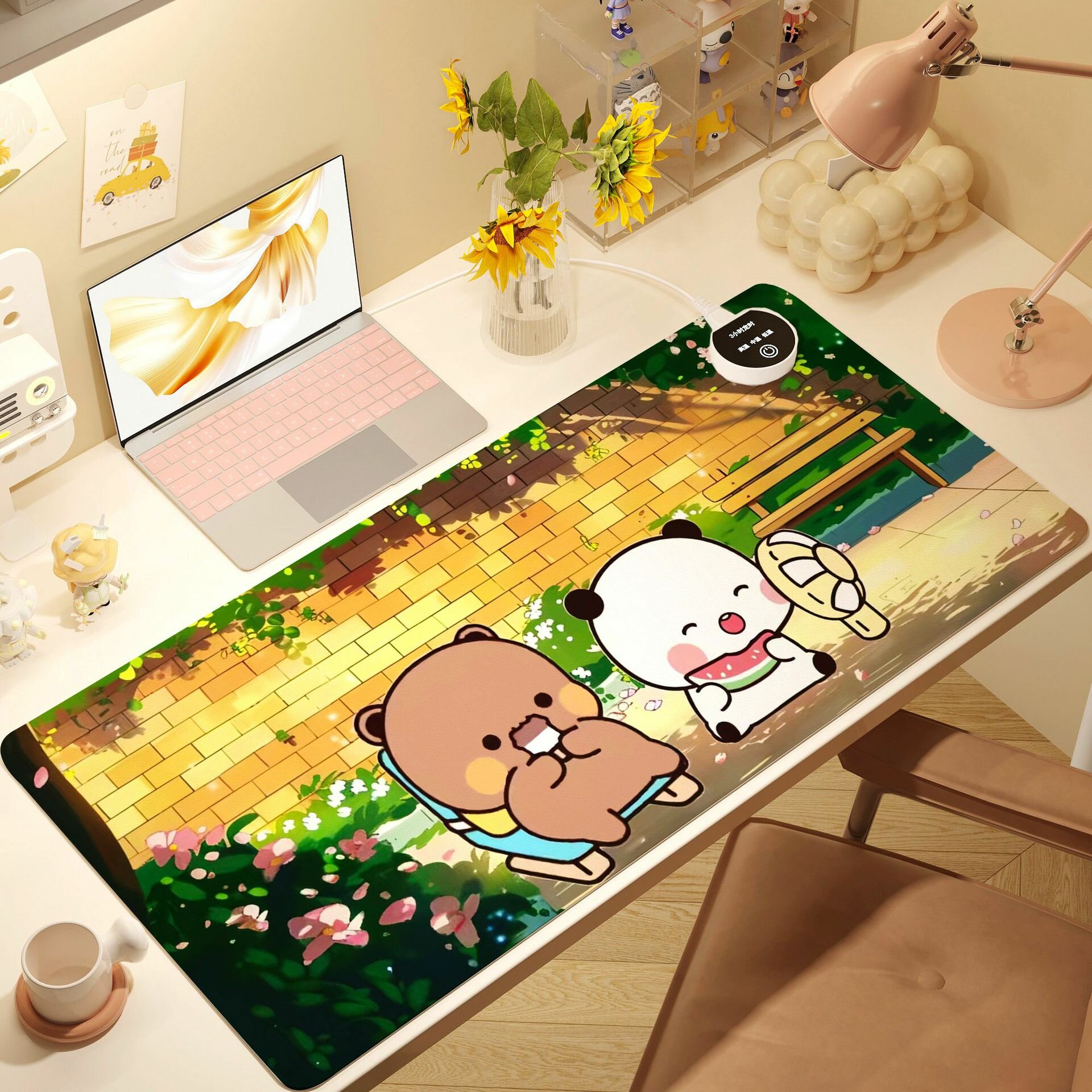 Коврик для мыши SN10-05, с подогревом, мультяшный, 60x36 см