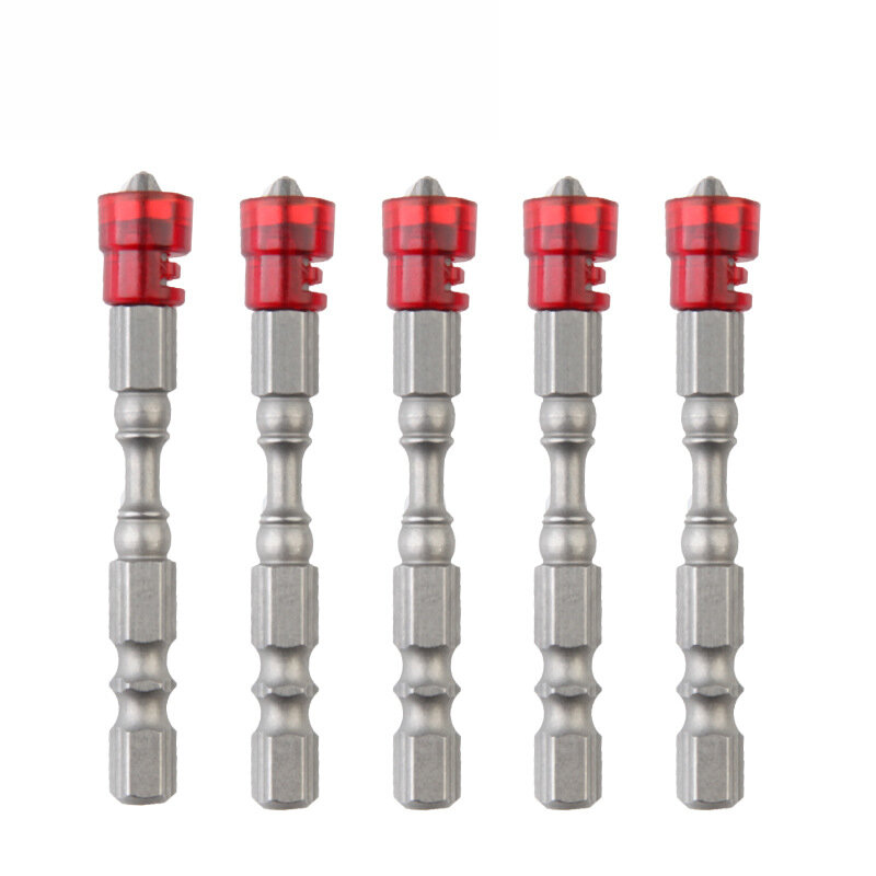 Набор из 5 крестовых отверток S2, красный, магнитный хвостовик