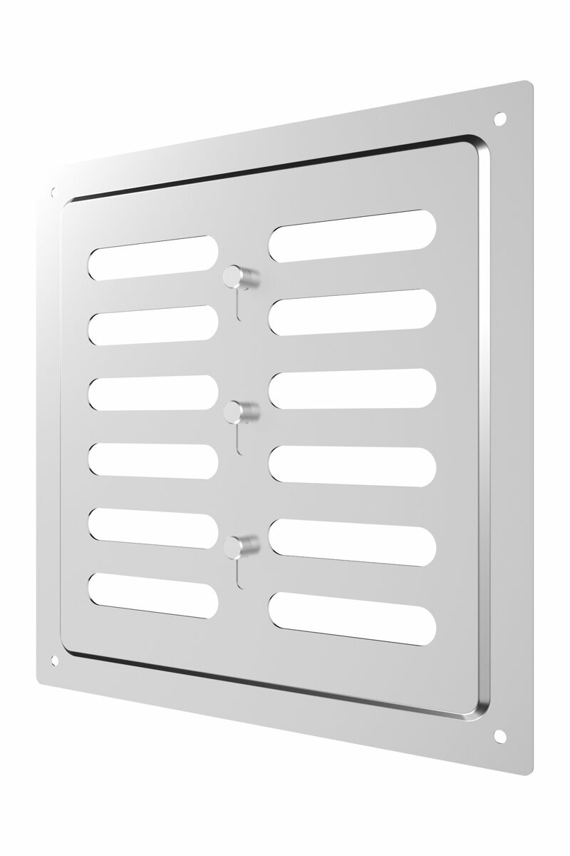 Решетка вентиляционная MER регулируемая 200х200 окраш. сталь Chrome ERA