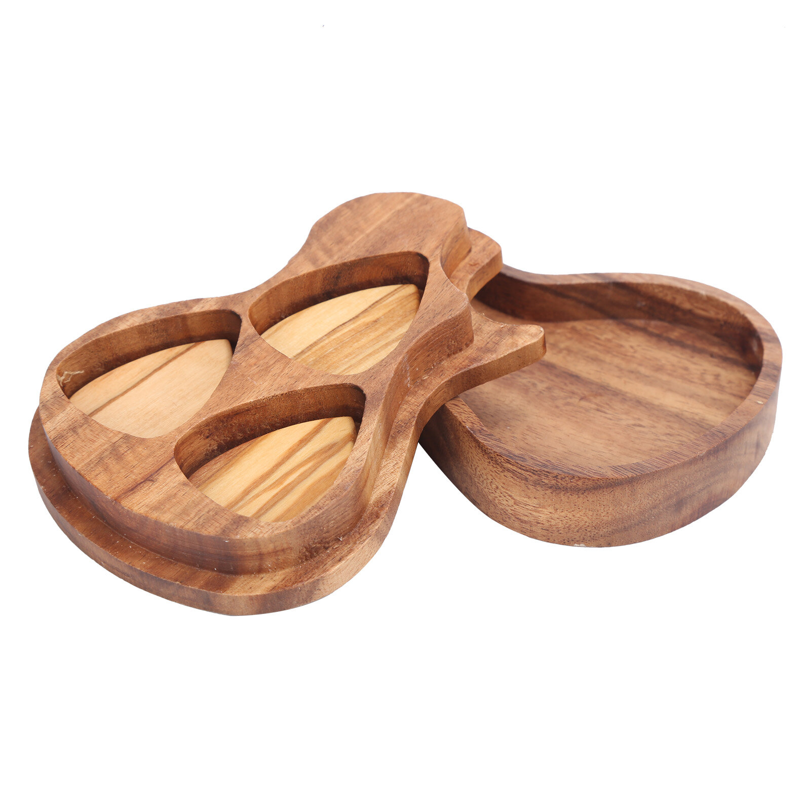 Деревянный набор медиаторов для акустических гитар, электрогитар, аксессуары для бас-гитары, большой набор медиаторов для гитары