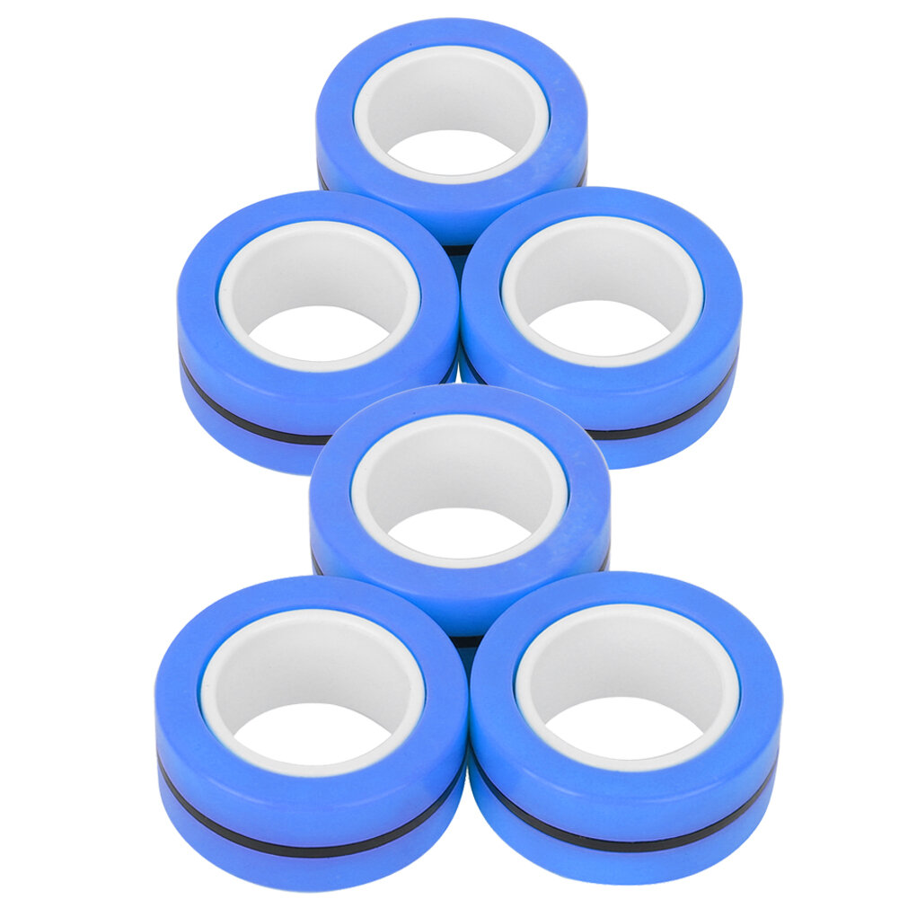 6 шт. магнитных колец антистресс-игрушка для пальцев (синие)