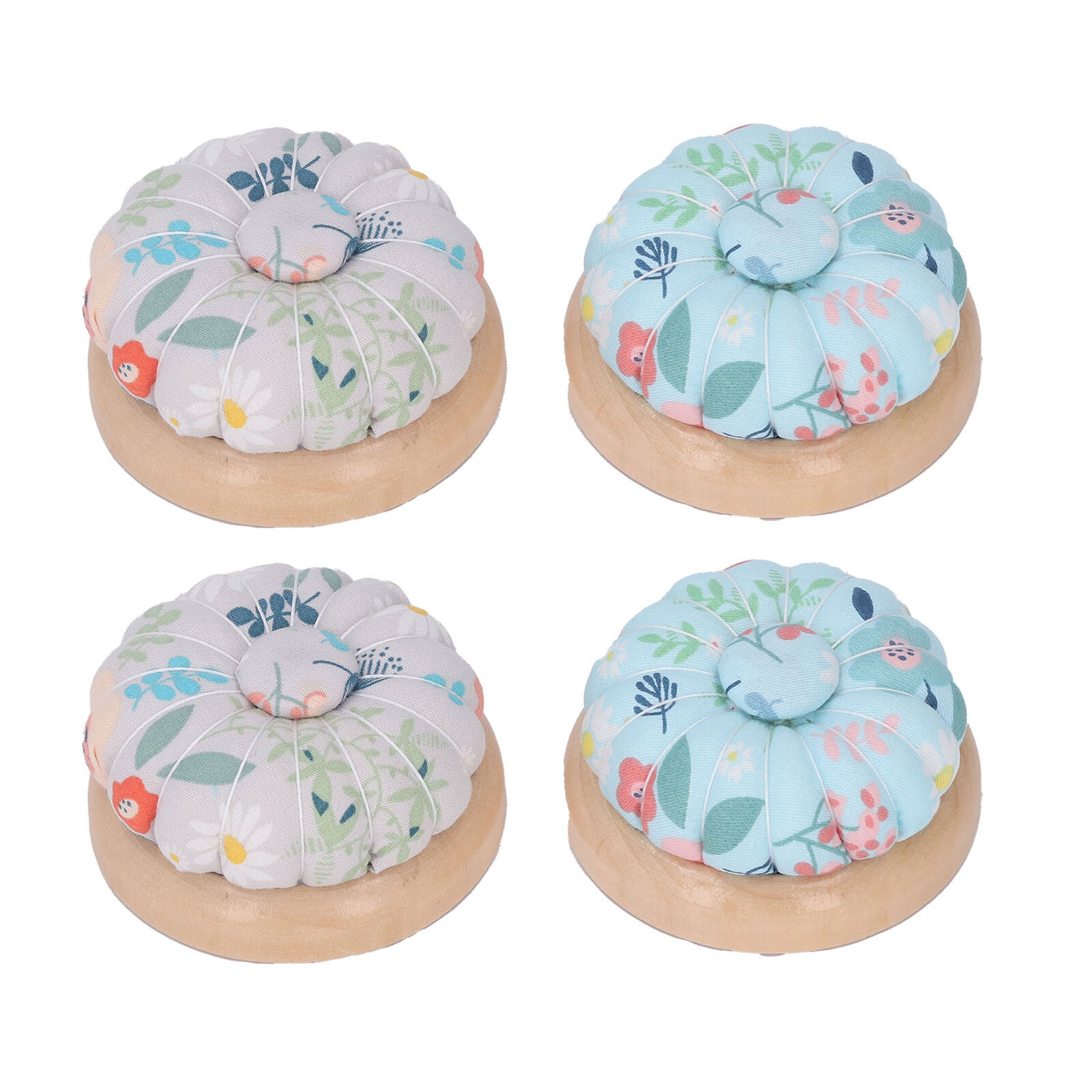 4шт. подушечкидлябулавоксдеревяннойподставкой, круглые, смагнитом, съемные, дляхраненияшвейныхигл, длярукоделия.