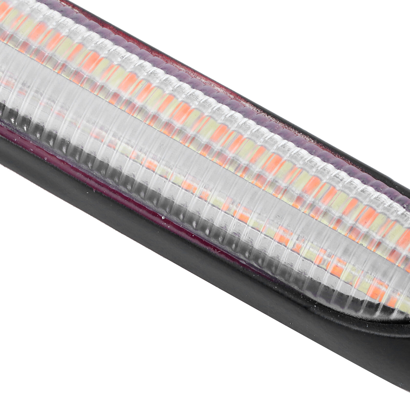 Пара светодиодных лент дневных ходовых огней со поворотниками белый желтый цвет водонепроницаемый 15.5см / 6.1дюйм, 2 штуки, с 4 винтами, универсальный для автомобилей, материал силикон / светодиод, новое состояние