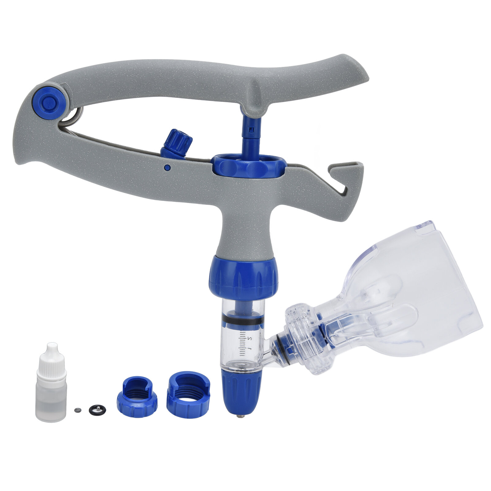 Регулируемый шприц непрерывного действия объемом 5 мл для животных (крупный рогатый скот, овцы, свиньи).