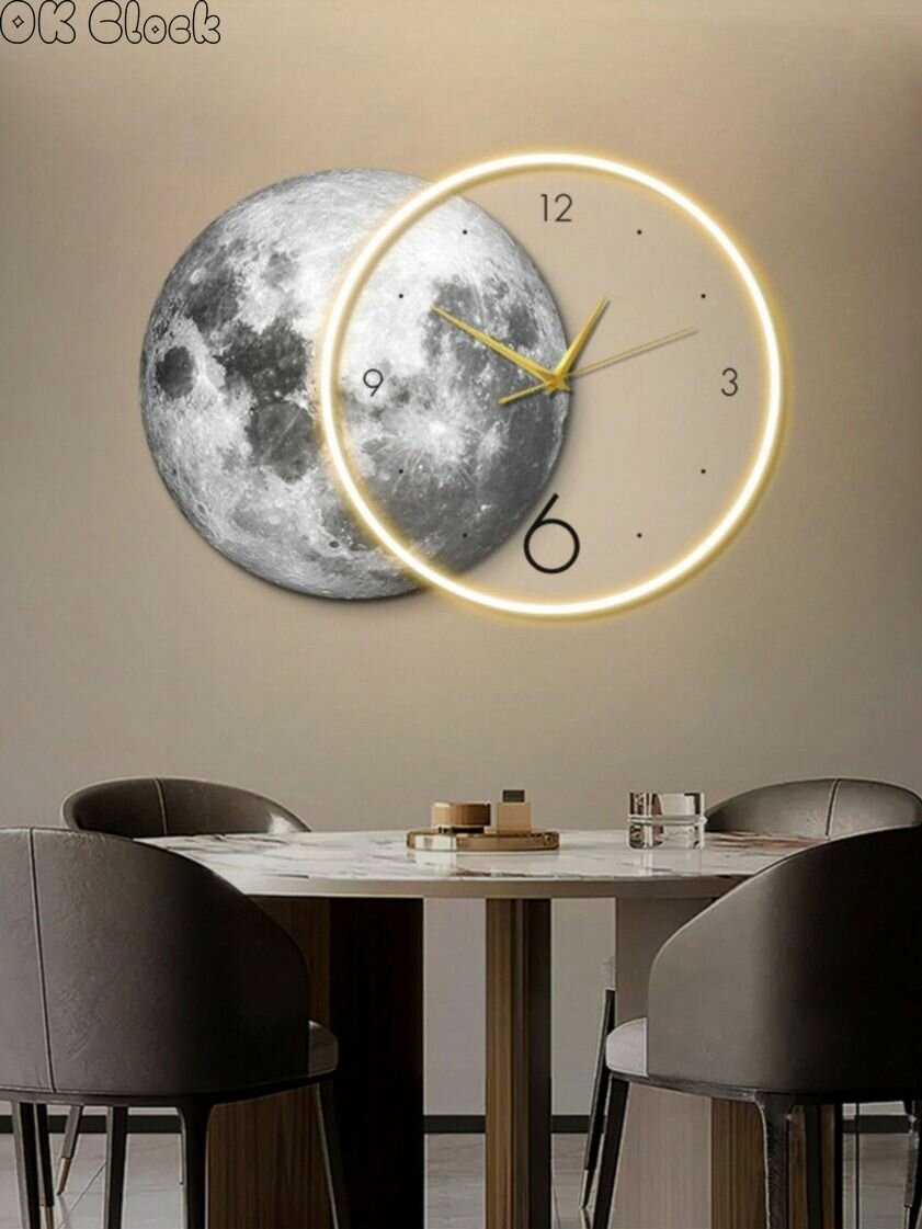 Планета Светящиеся Настенные Часы