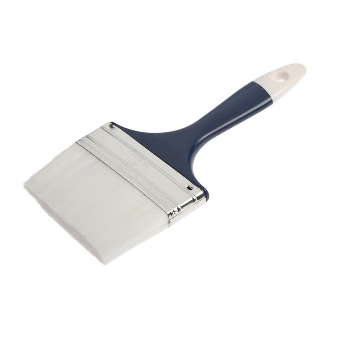 Кисть плоская тундра, искусственная щетина, пластиковая рукоятка, 4", 100 мм