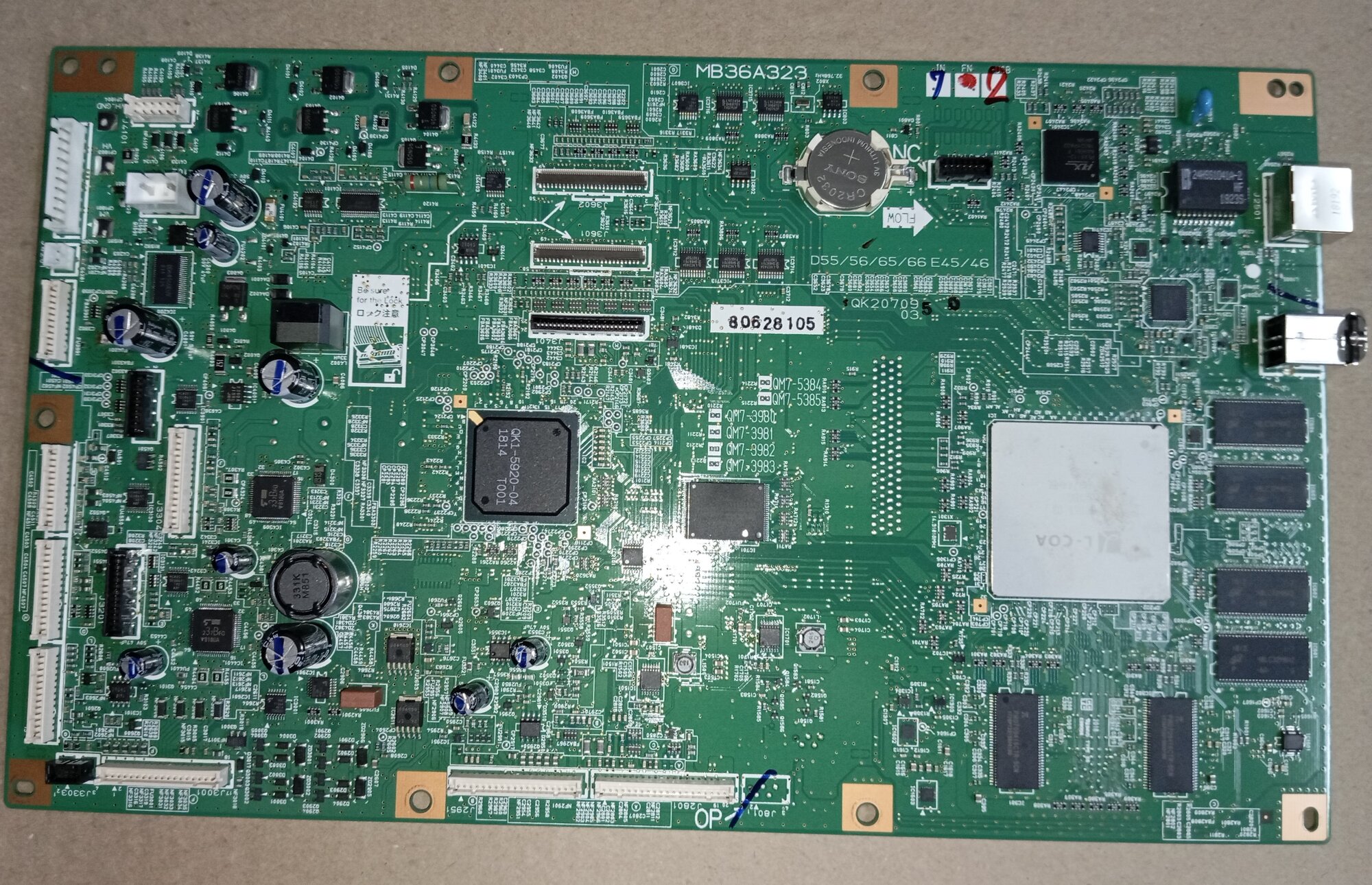 QM7-3982 CANON iPF670 MainBoard Главная плата для плоттера CANON iPF670