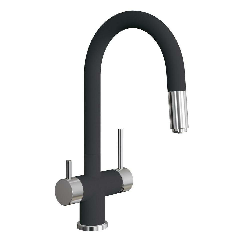 Смеситель для кухни с подключением фильтра Florentina маэстро 337.03Н.2123.302, антрацит