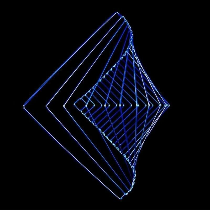 Кинетический вращатель ветра с квадратной волной антистресс игрушка для релаксации, металлический декор для дома и офиса