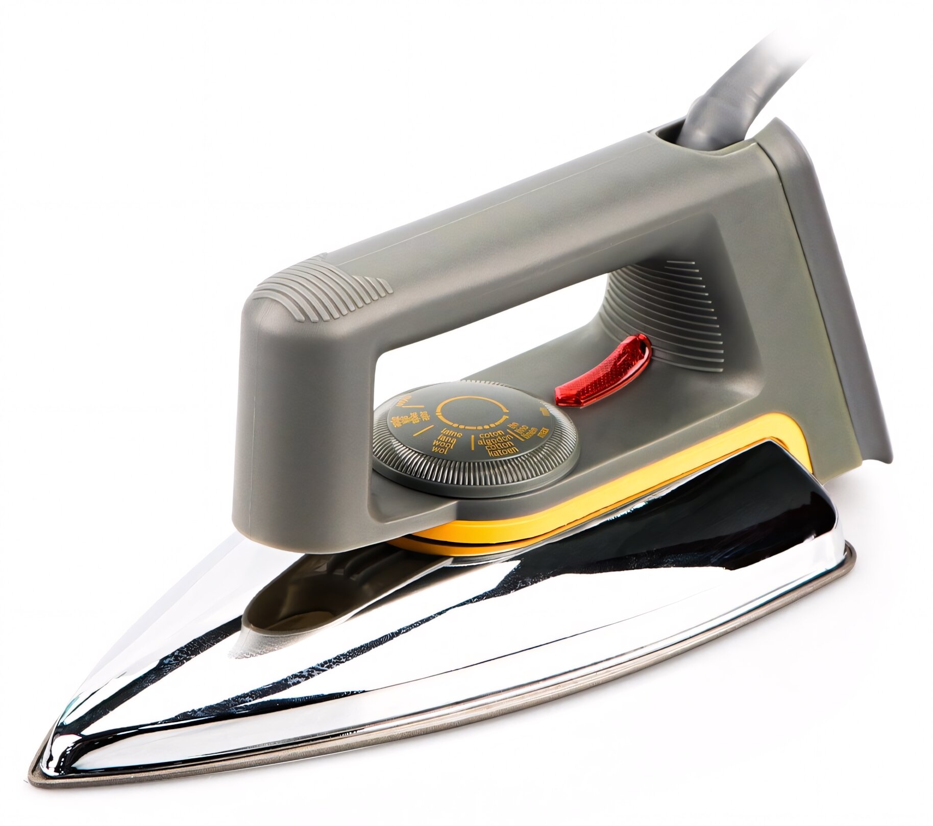 Утюг электрический RAF R.1108 с регулировкой температуры, для сухой глажки без пара, серый